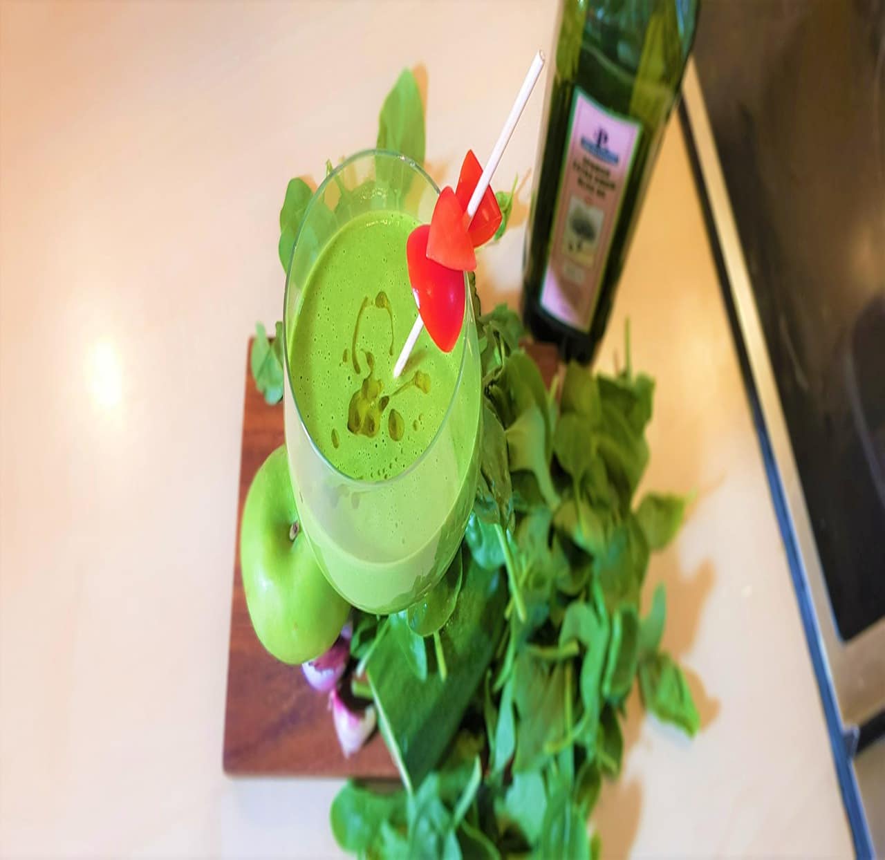 Gaspacho vert concombre tomate verte fromage blanc